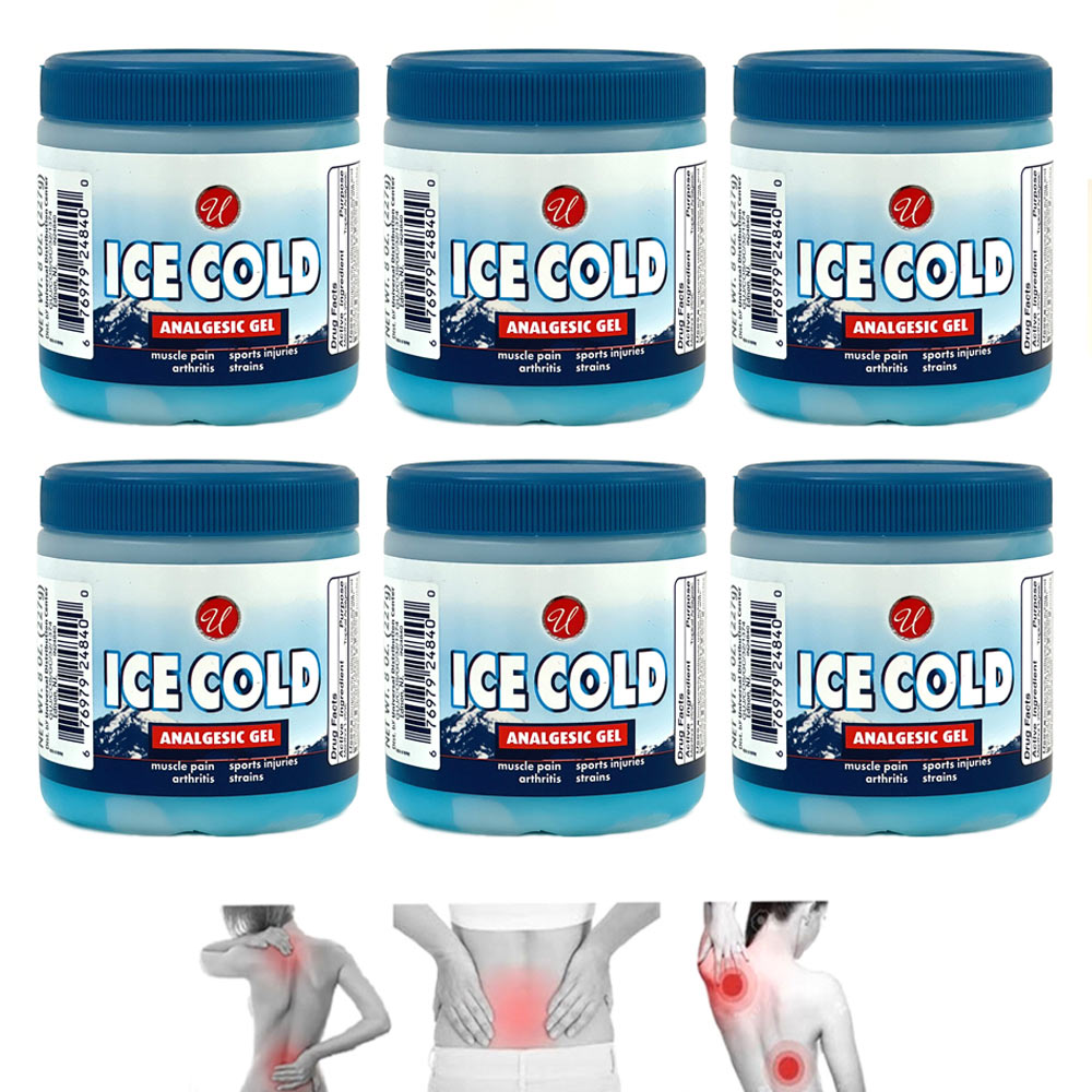 6- 8oz Analgesic Gel Menthol Muscle Joint Rub Back Pain Ache Sprain Re ...