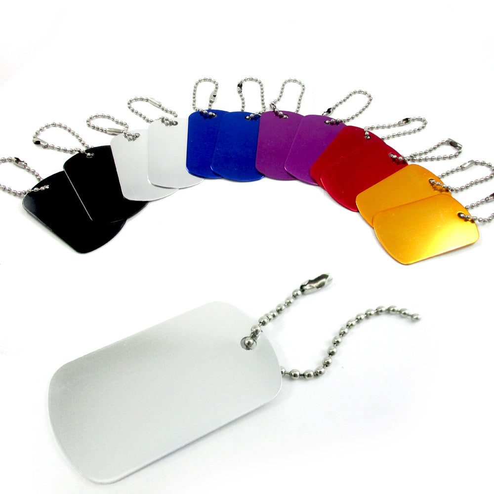 48 Military GI Dog Tags Anodized Aluminum Engravable Blanks Wholesale ...