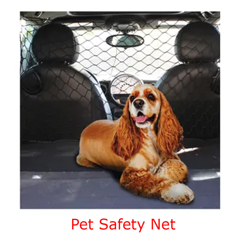 Pet Safety Net Car Suv Truck Van Seat Mesh Dog Barrier Safety Travel B ...