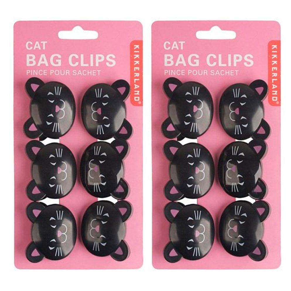 12 Kikkerland Cat Chip Bag Clips Sealing Food Snacks Seal Tight Kitche ...
