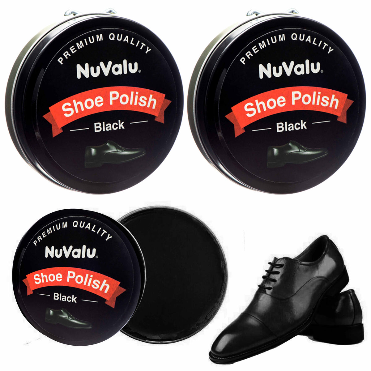 2 Pack Boot Shoe Polish Black Premium Wax Protects Shines Leather Boot ...