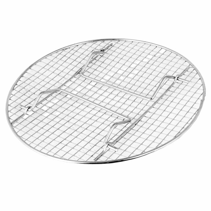 2 Steam Racks Stainless Steel Steamer Cooling Wire Oven Tray Round Tri ...