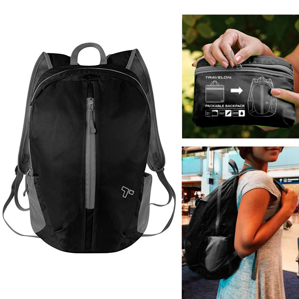 Travelon Packable Backpack Light Backpacking Travel RFID Blocking Bag ...