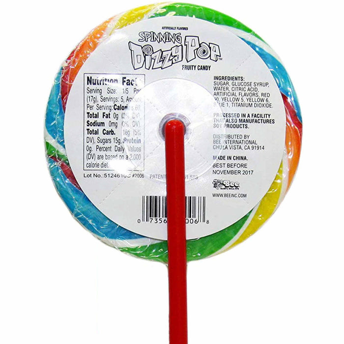 12 Pc Rainbow Swirl Lollipops Spinning Dizzy Pop Spiral Sucker Fruit T ...