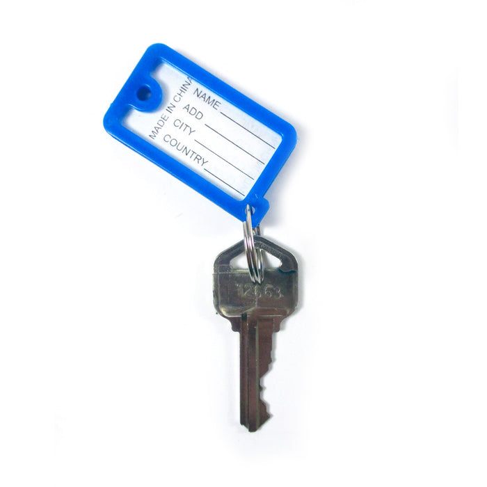 10 Pc Color Coded Key Tags Keychain Split Rings Labels Color Plastic K ...