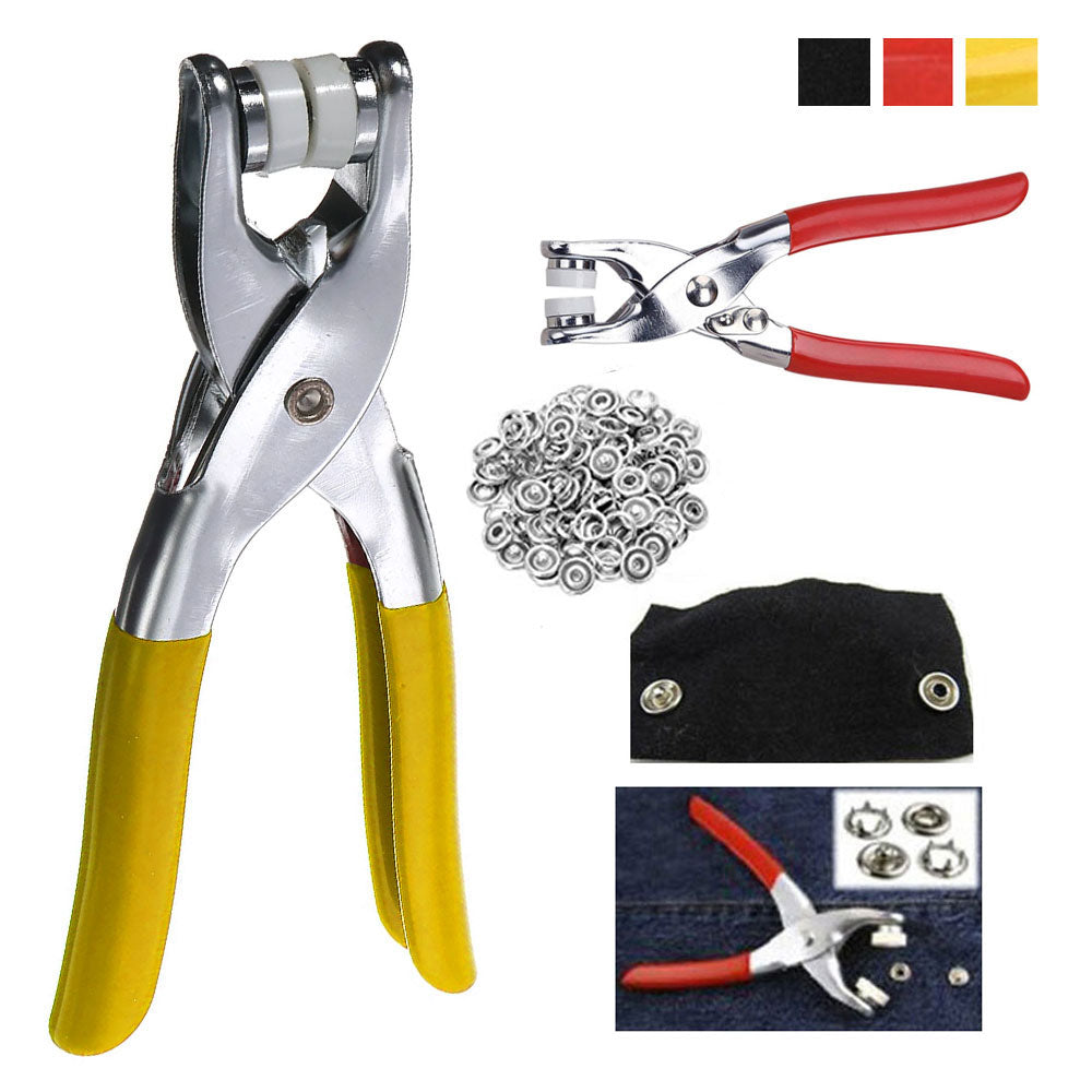 Snap Fastener Pliers Tool Kit 108 Snaps Pieces 27 Sets Easy Press Butt ...