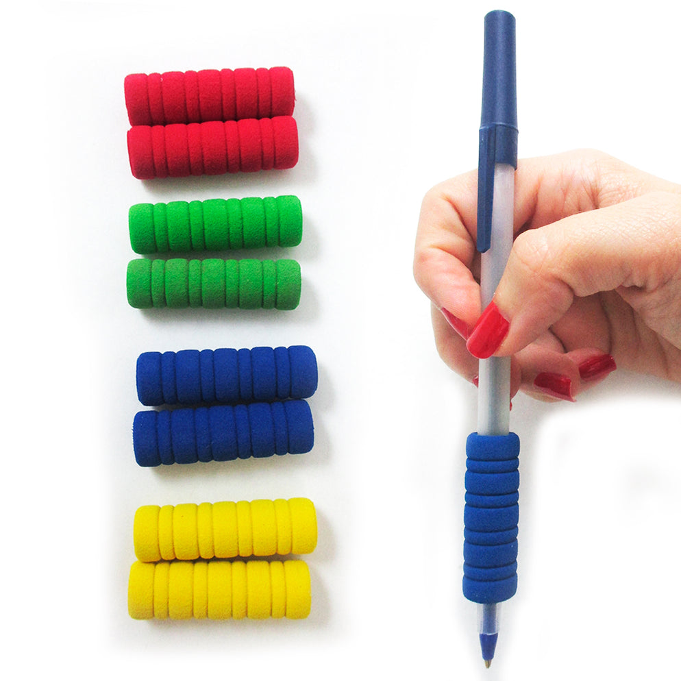 16 Groovy Foam Pencil Grips Pen Comfort Soft Sponge Children School Ha ...