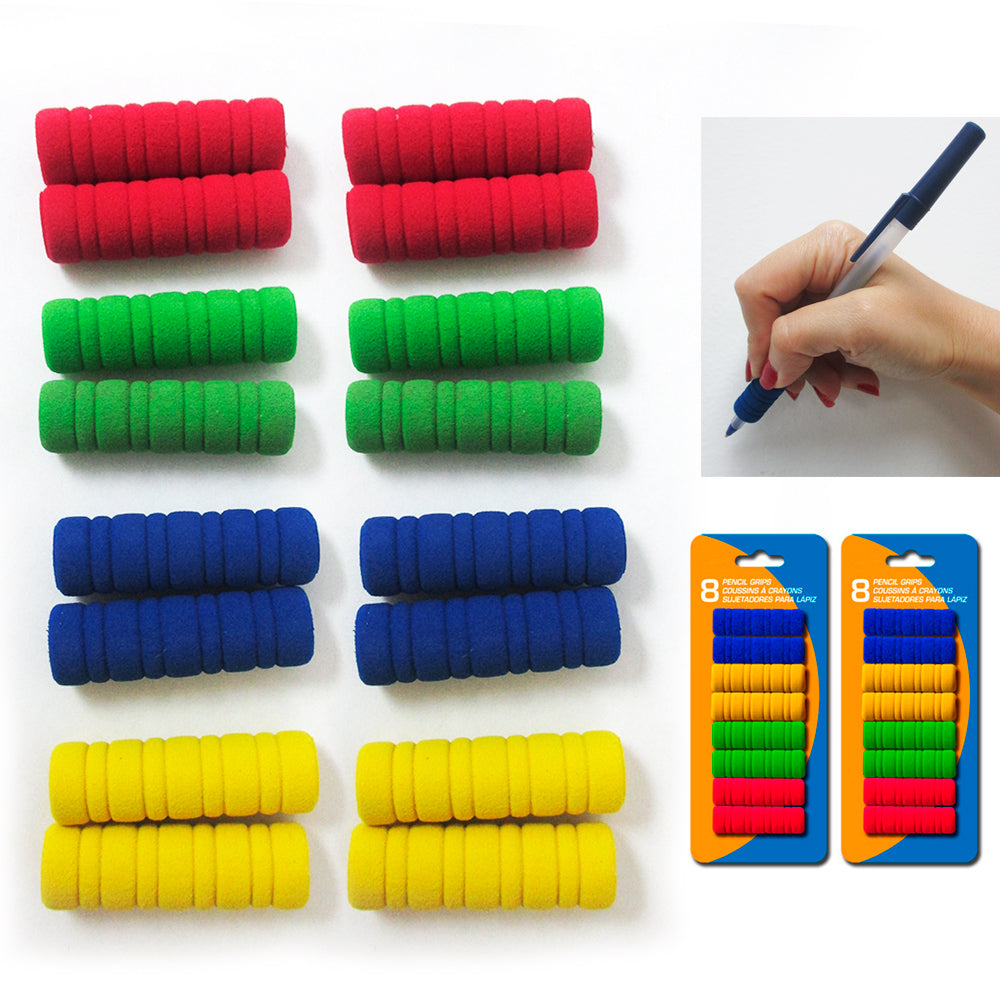 16 Groovy Foam Pencil Grips Pen Comfort Soft Sponge Children School Ha ...