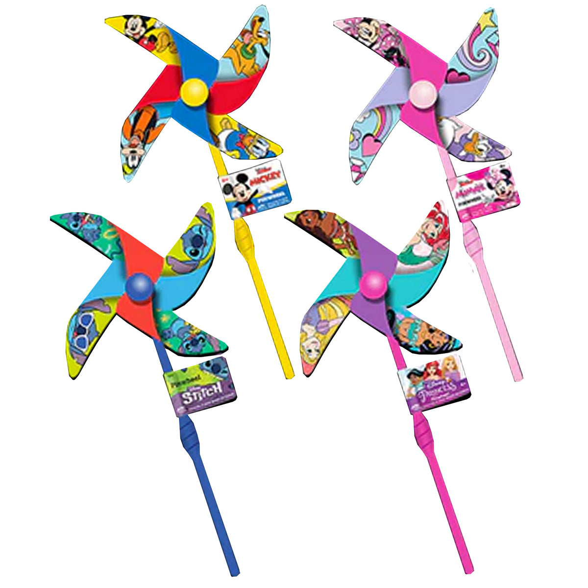 4 Kids Toy Pinwheels Disney Character Windmill Spinner Outdoor Garden ...