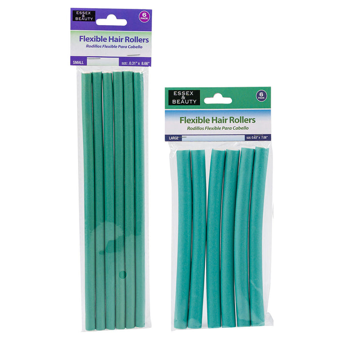 48 Pc Foam Twist Hair Rollers Large and Small Flexi Rods Bendy Curl Cu ...