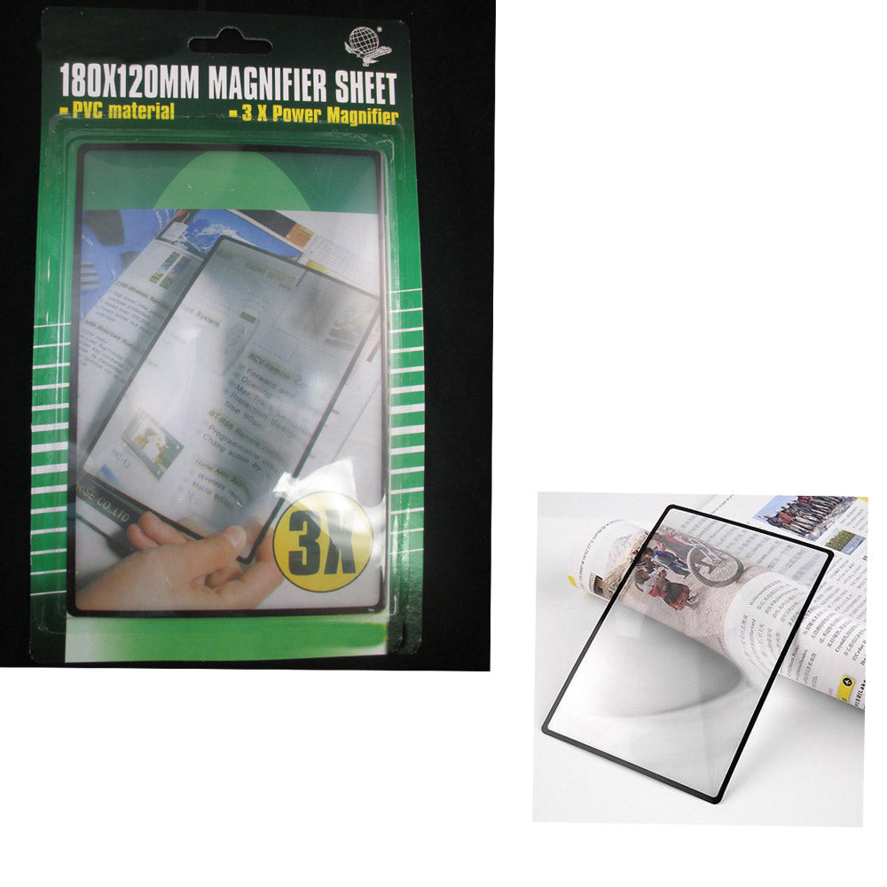 Full Page Magnifying Sheet 3X Fresnel Lens 300% Magnification Reading ...