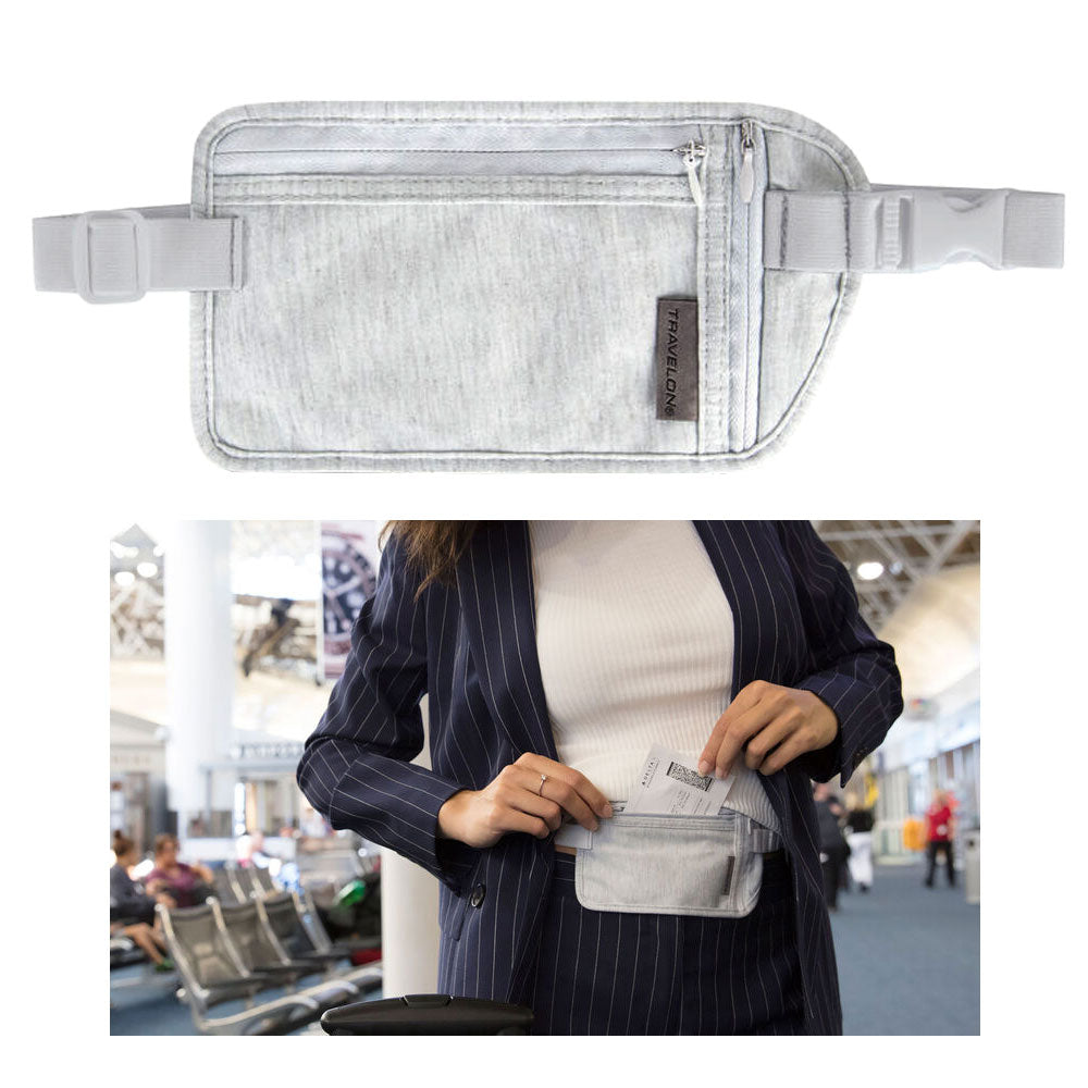 1 Undergarment Waist Pouch Travel Money Belt Hidden Security Fanny Pac ...