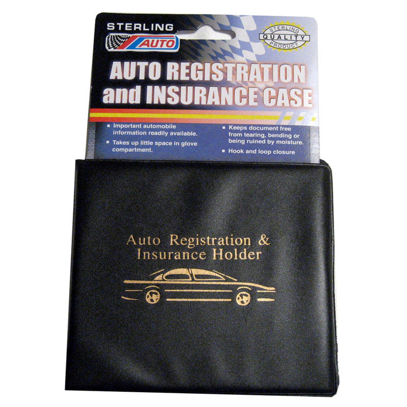 Auto Car Truck Registration Insurance Document Holder Wallet Black Cas ...