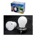 4 LED Light Bulb Set Portable Lamp Closet Battery Operated Cabinet Hom ...