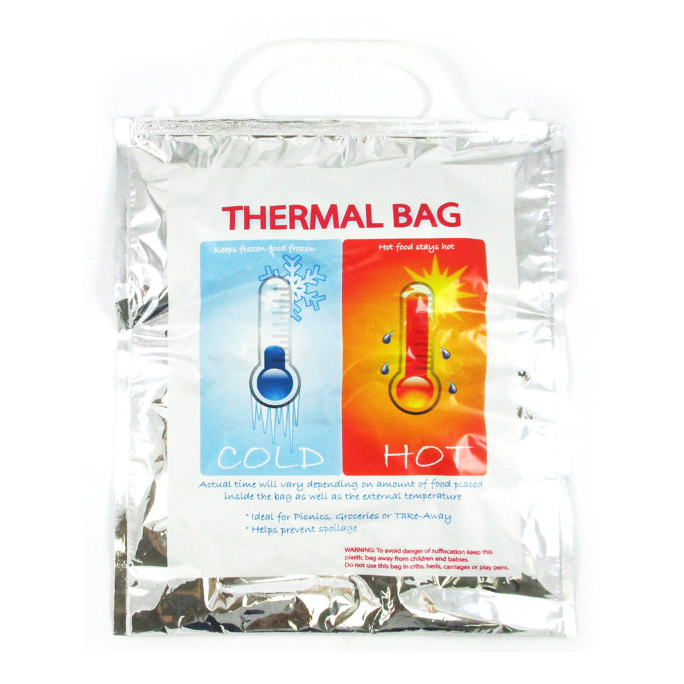 1 Small Insulated Foil Grocery Bag Hot Cold Reusable Thermal Food Stor ...