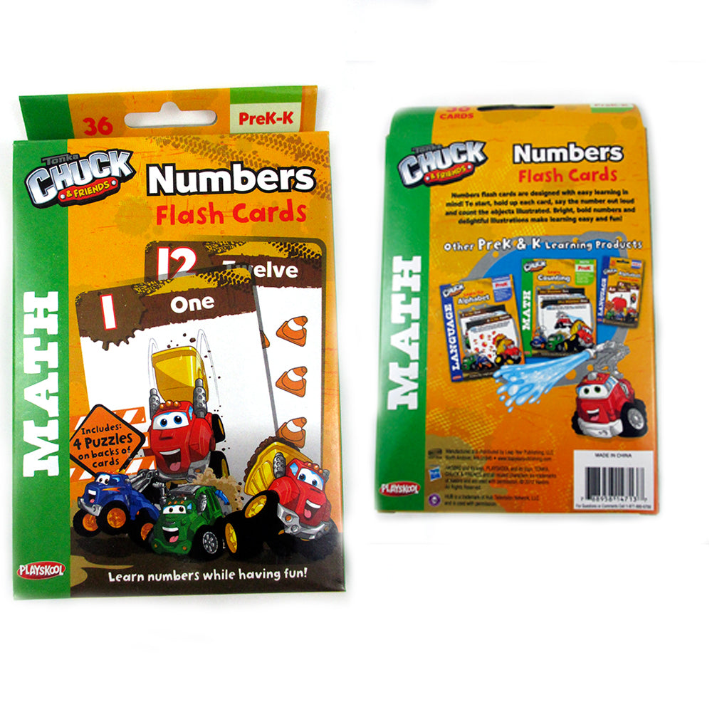 Playskool Number Learning Flash Cards Math Game Number Words Toddler P ...