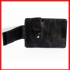 Genuine Leather Money Clip Wallet Belt Slim Double Sided Credit Card I ...