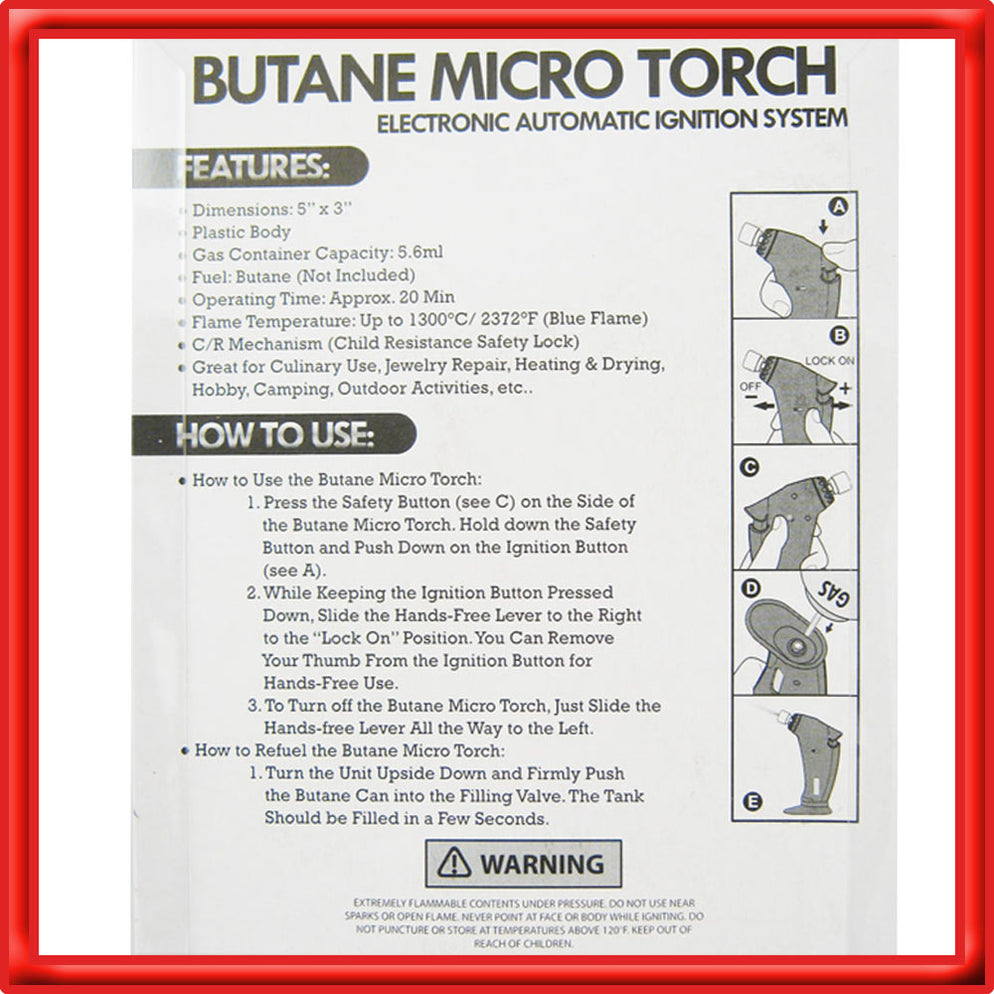 Refillable Butane Micro Mini Torch Soldering Welding — AllTopBargains