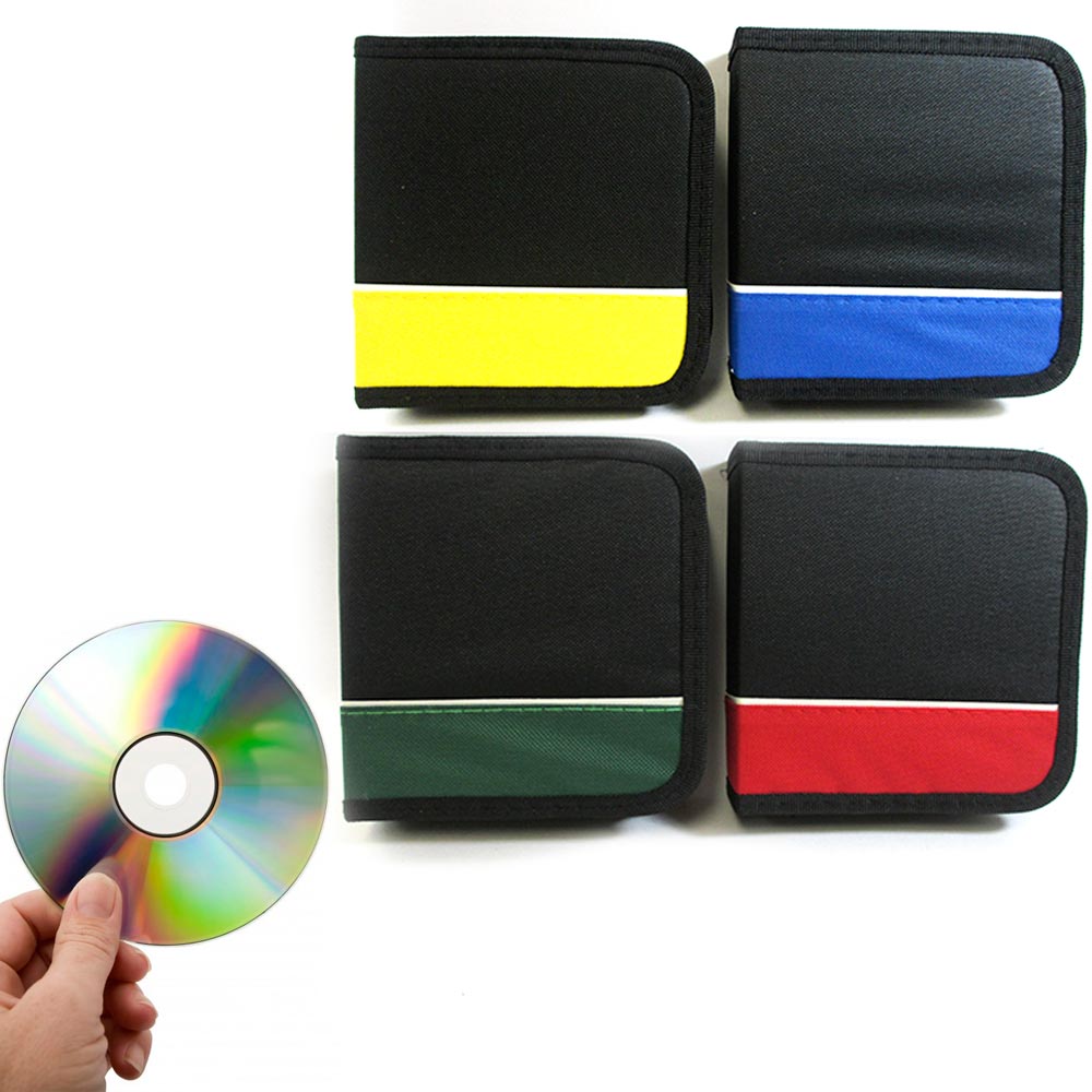 2 Pc CD Holder 48 Capacity DVD Case Storage Wallet Disc Media Book DJ ...