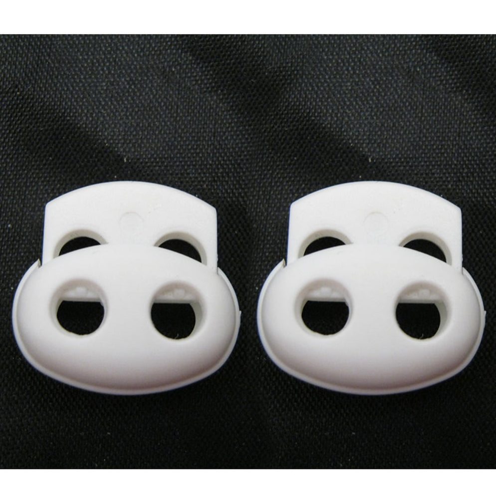 2 Shoe Lace Shoelace Buckle Rope Clamp Cord Lock Stopper Run Sports Wh ...