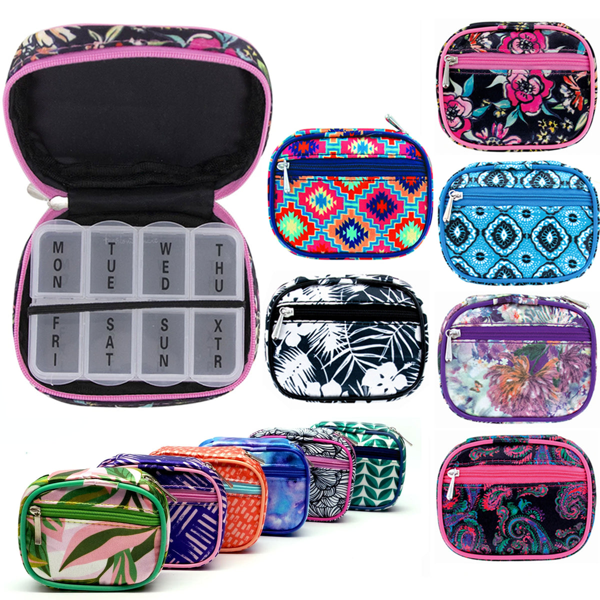 1 Portable Fashion Pill Box Case Smart Vitamin Weekly Medicine Travel ...