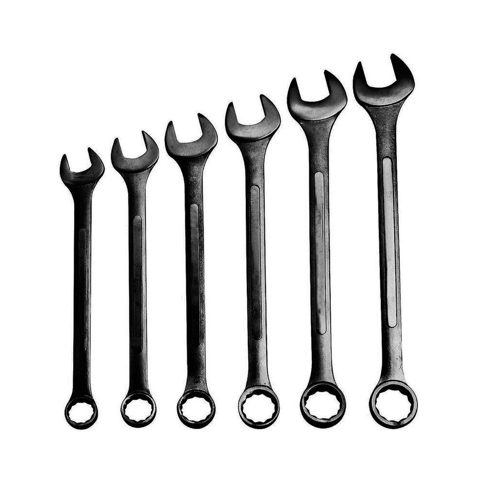 6 Pc Wrench Set Jumbo Combination Huge Large Metric Big Tools Heavy Du ...