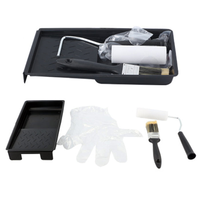 6 Pc Paint Tray Set Applicator Painting Home Wall Tools Roller Brush P ...