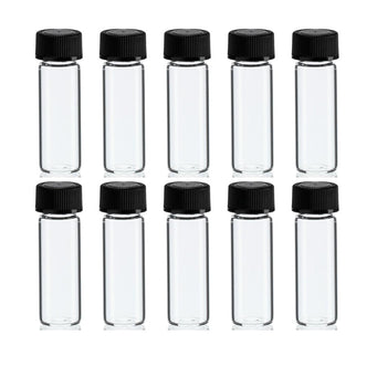 50 Pc Clear Glass Sample Bottle Test Tube Small Bottles Vials Storage ...