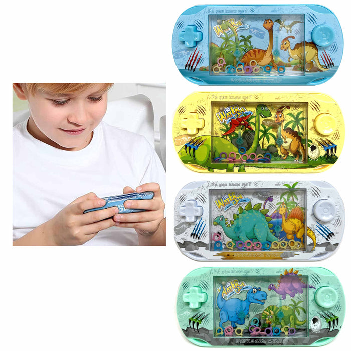 6 Pc Compact Handheld Water Games Ring Toss Pocket Mini Arcade Dinosau ...