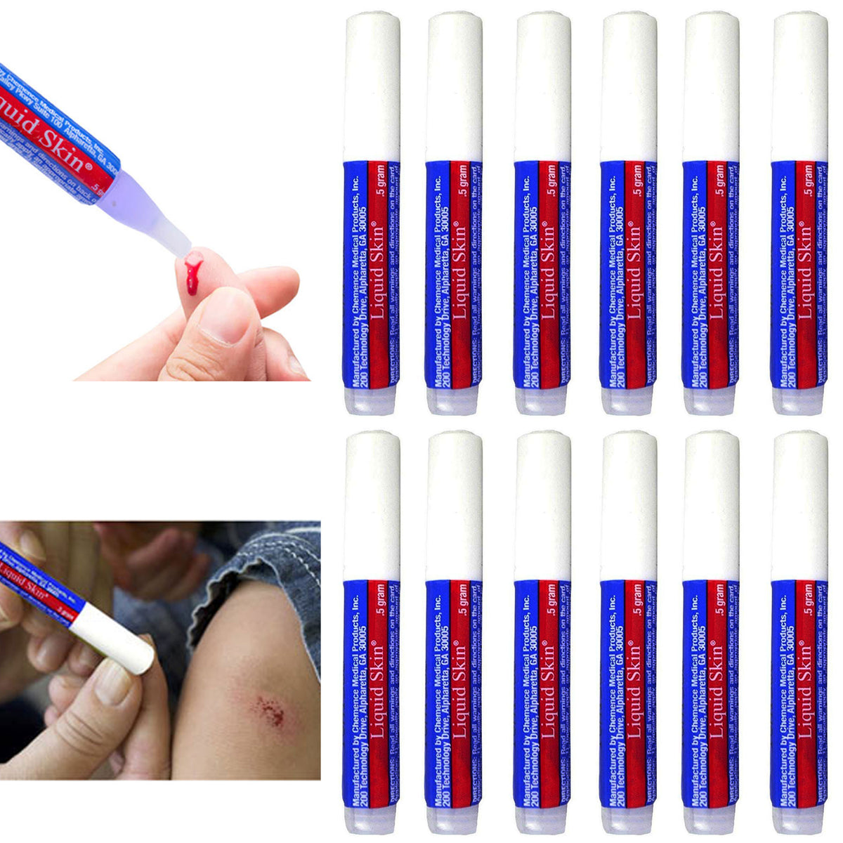 12 Pc Liquid Bandage Skin Seal Stop Bleeding Protect Cuts Waterproof F ...