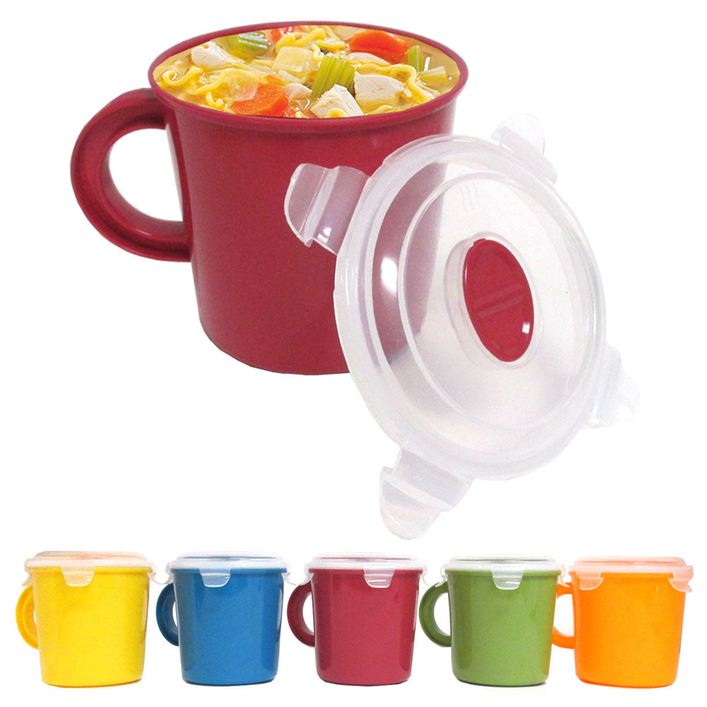 Travel BPA Free Soup Mug Cup 23 oz Take Out Microwave Safe Container S ...