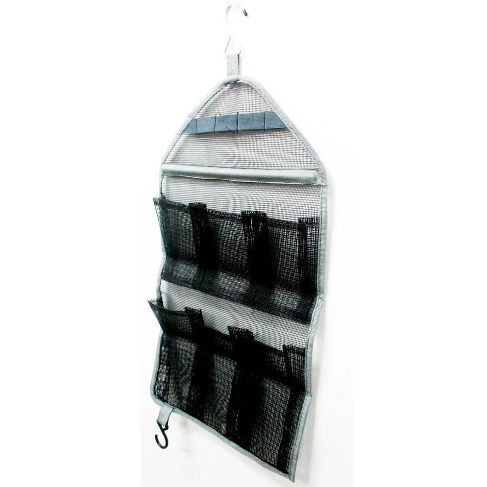 1 Hanging Mesh Organizer 6 Pockets Closet Toiletry Hook Hanger Tie Sca ...