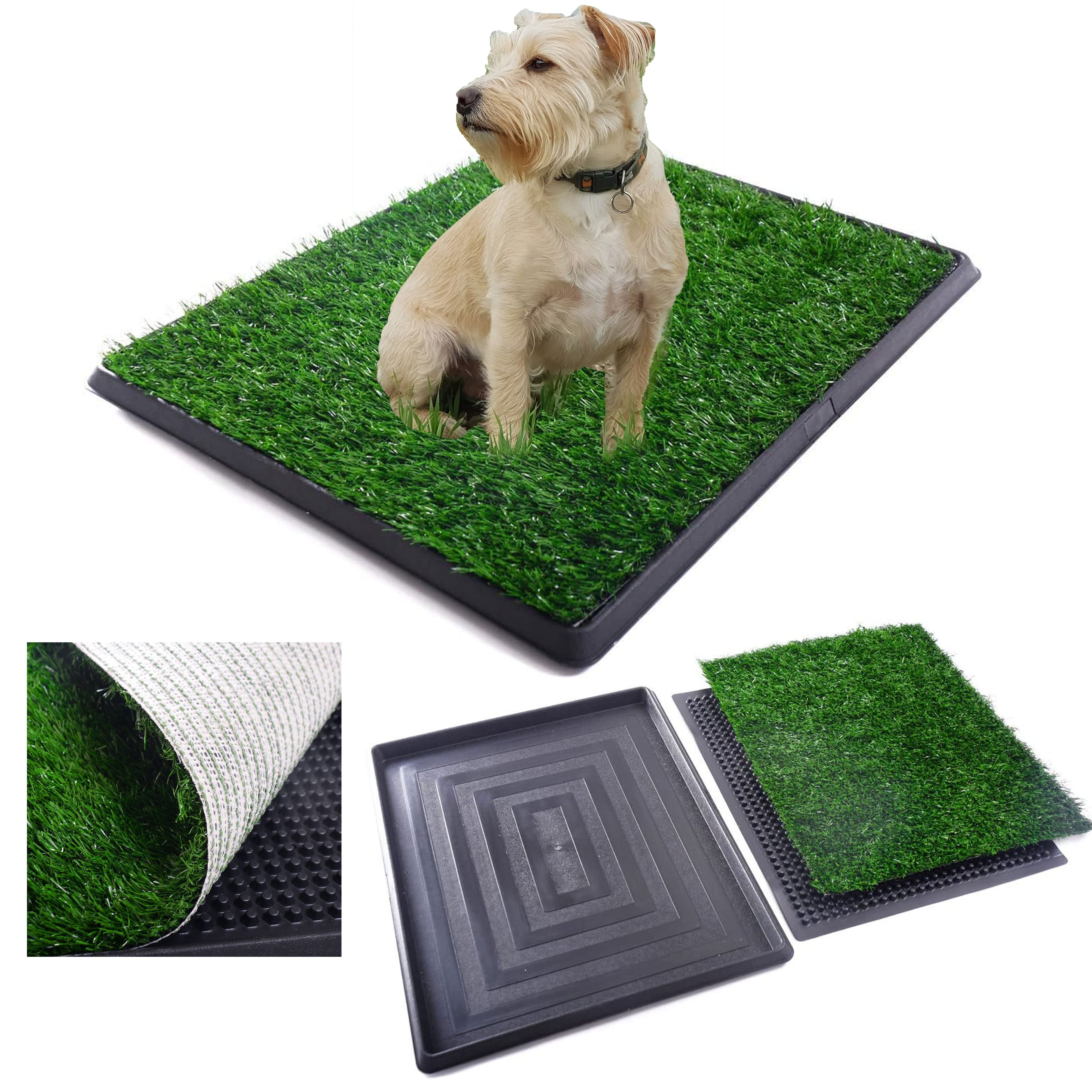 Dog Puppy Indoor Potty Pad Rug Training Grass Patch Toilet Mat Tray 20 ...