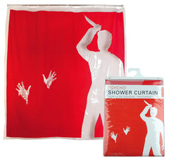 Kikkerland Red Shower Curtains Horror Killer Shower Curtain Hooks Psyc ...